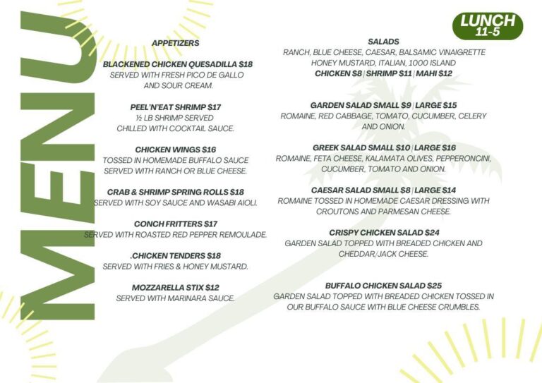 Banana Deck Reopens For Lunch! - ExploreSTJ.com